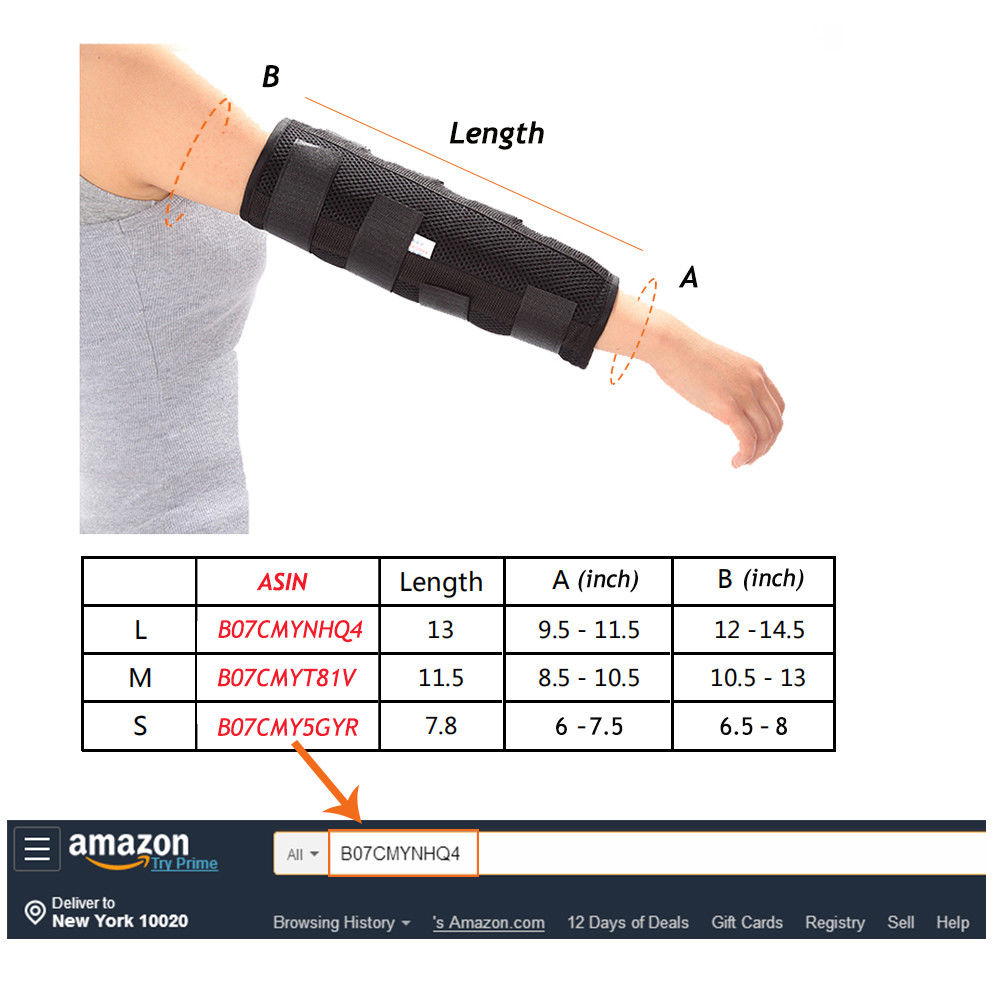 Elbow Brace Splint Arm Ulnar Nerve Cubital Tunnel Syndrome Brace Elbow ...
